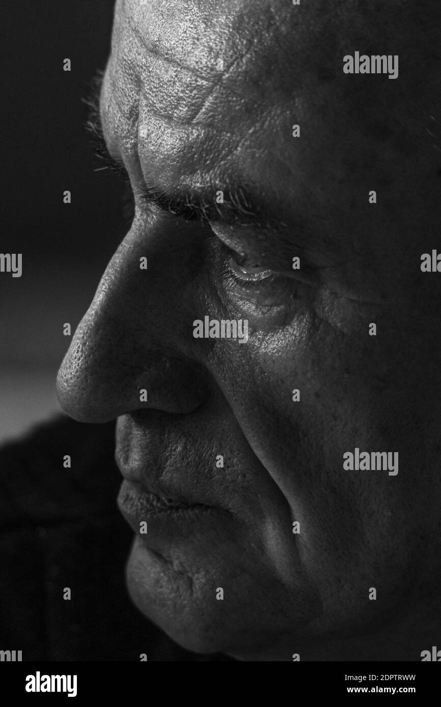 Side view human nose close up Black and White Stock Photos & Images - Alamy