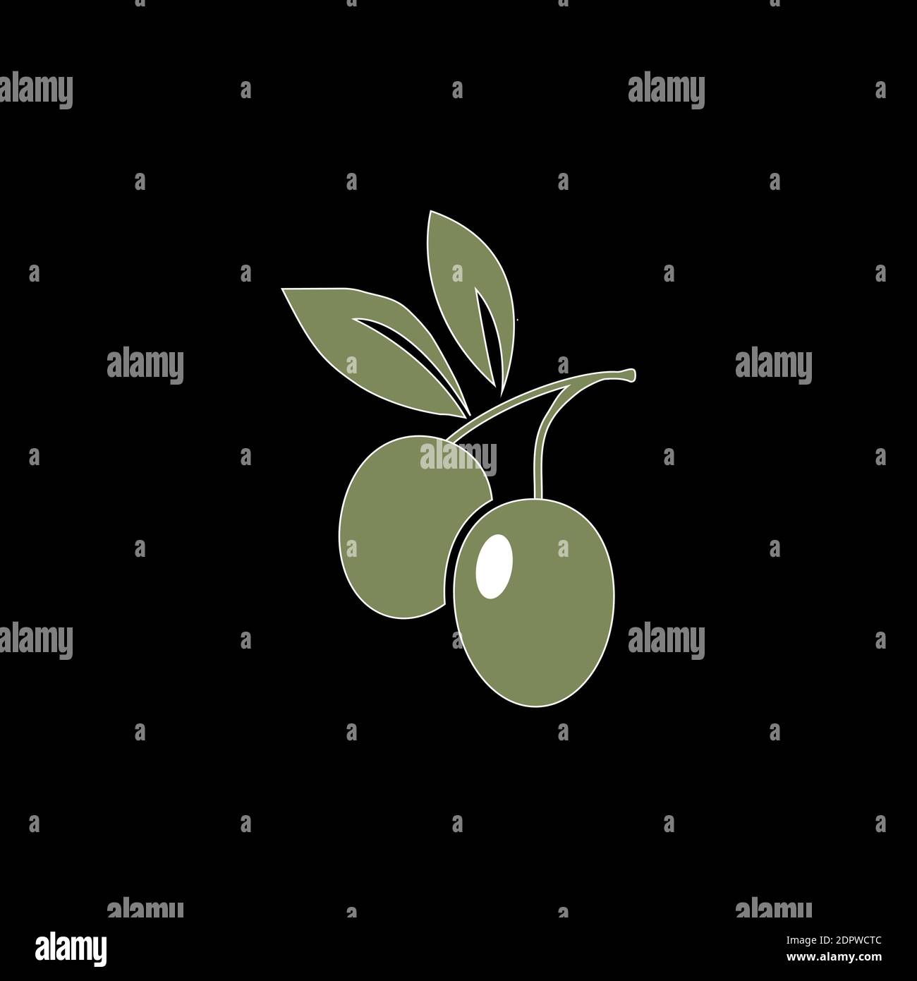 Olive vector design. Olive branch vector illustration Stock Vector ...