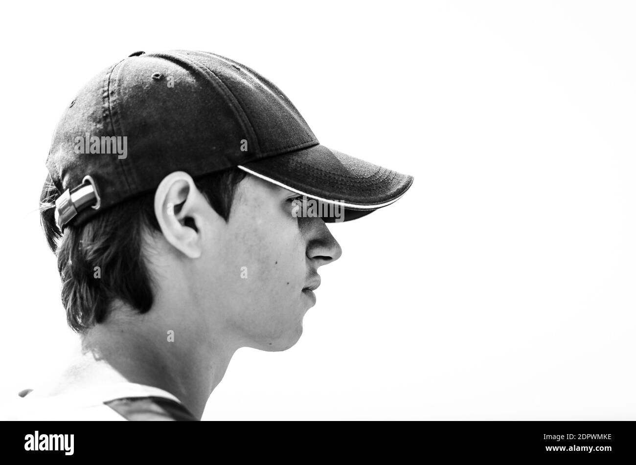 Boy wearing cap Black and White Stock Photos & Images - Alamy