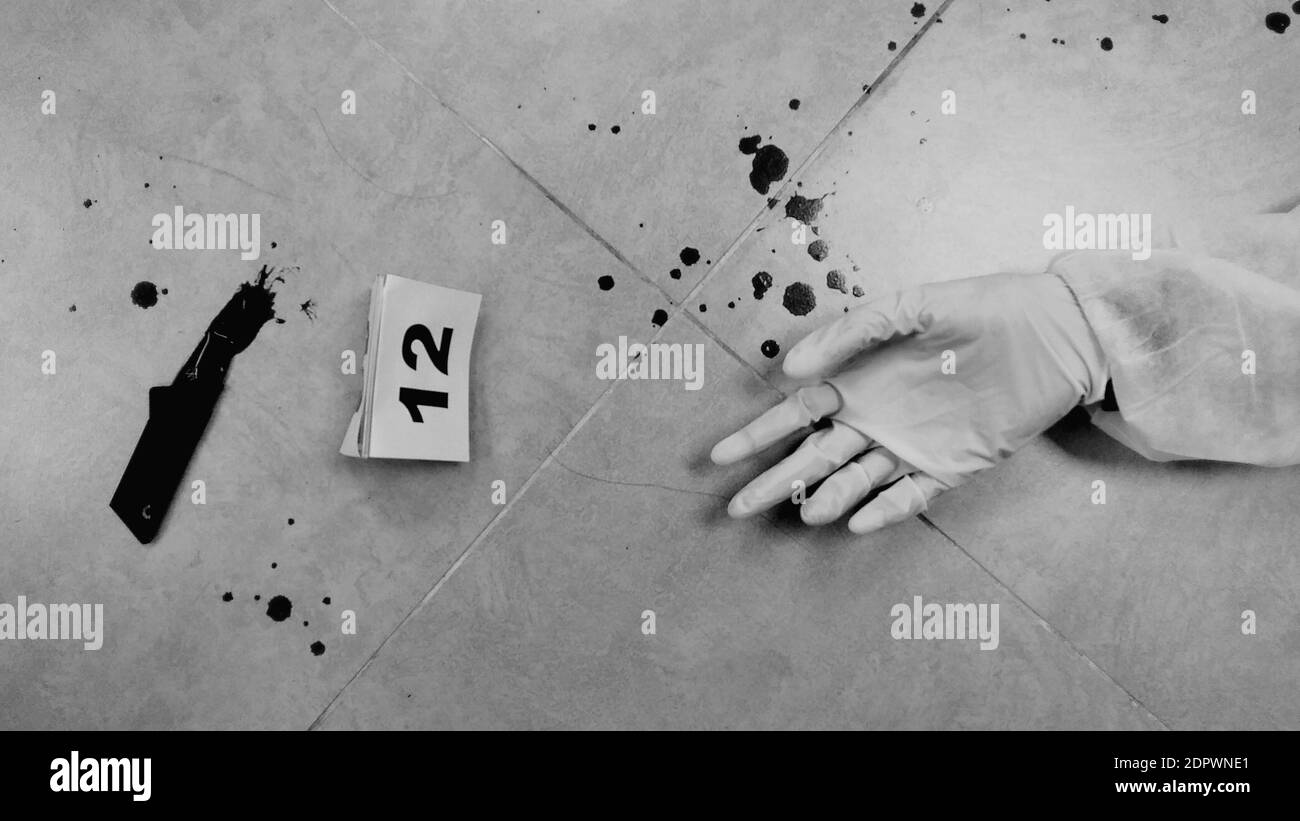 Crime scene Black and White Stock Photos & Images - Alamy