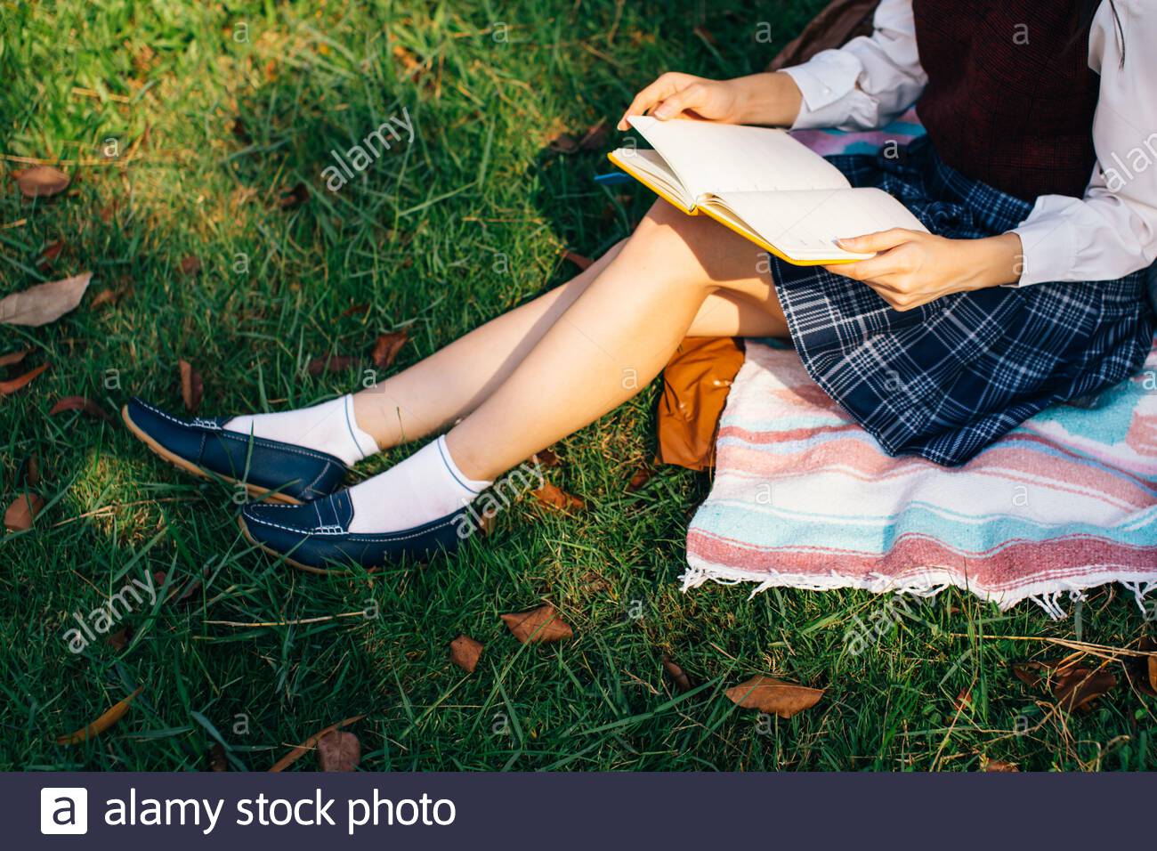 High School Uniform Girl Legs High Resolution Stock Photography and ...