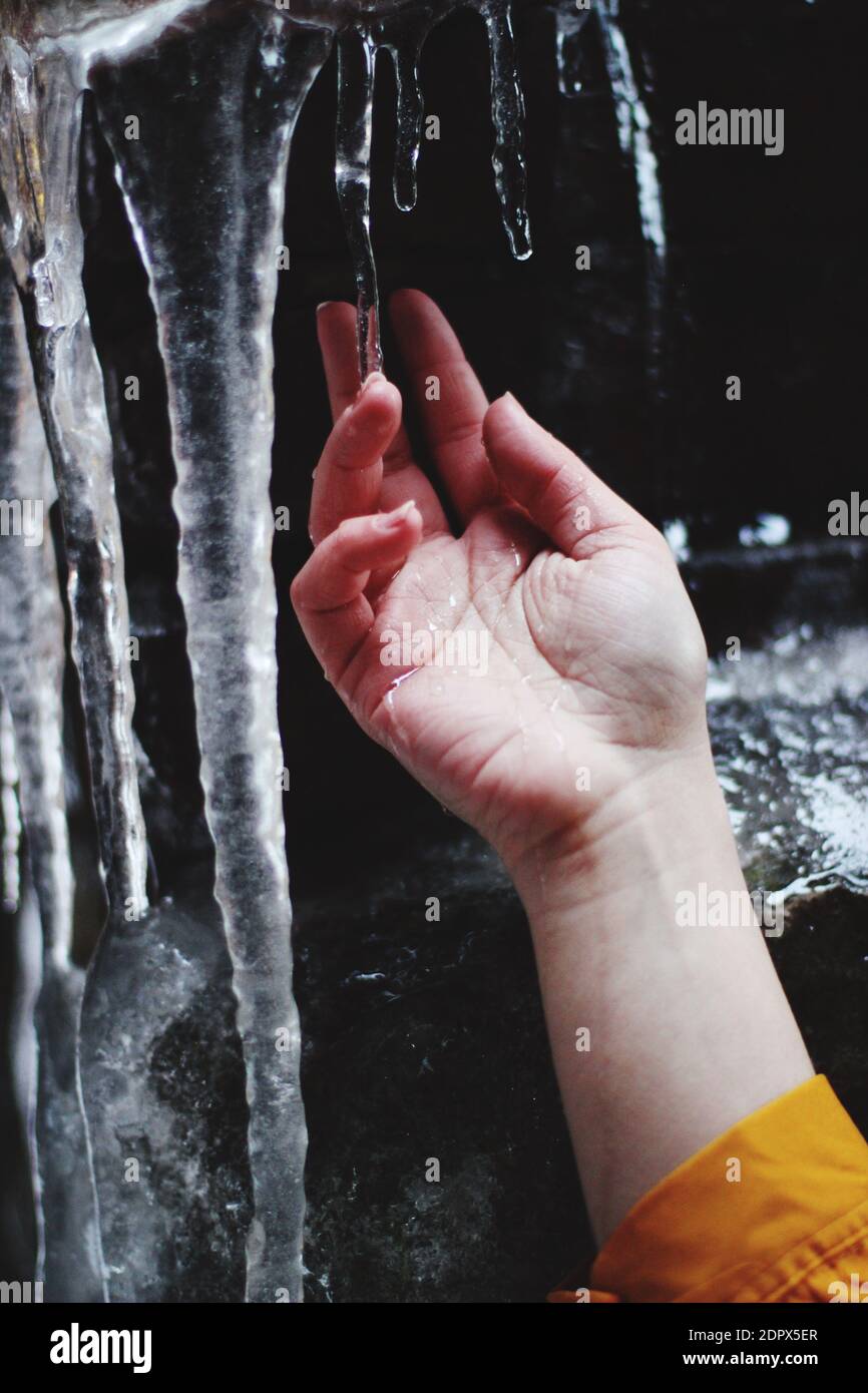 Finger touching ice hi-res stock photography and images - Alamy