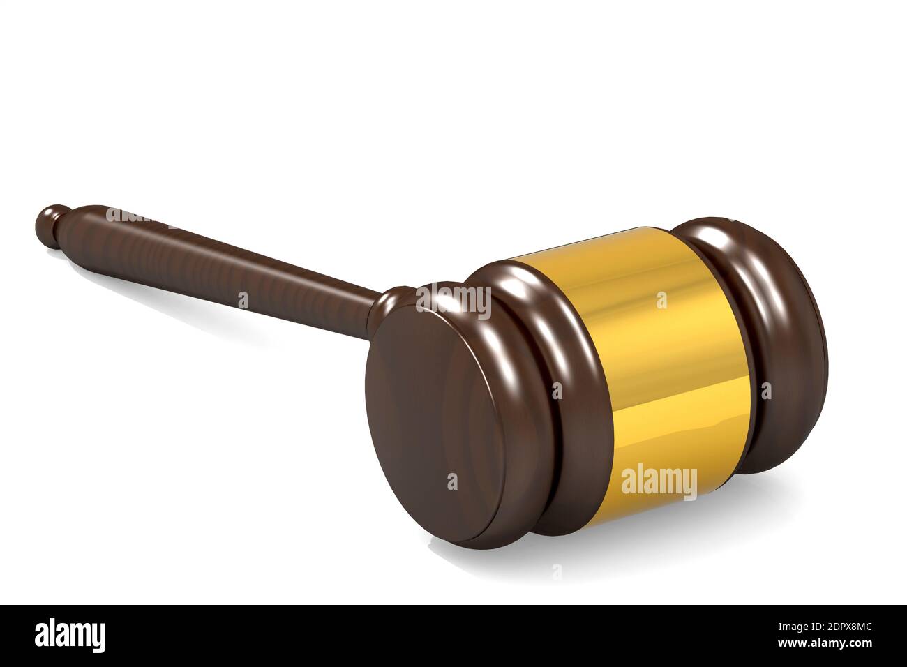 Judge hammer isolated on white background, 3d rendering Stock Photo - Alamy