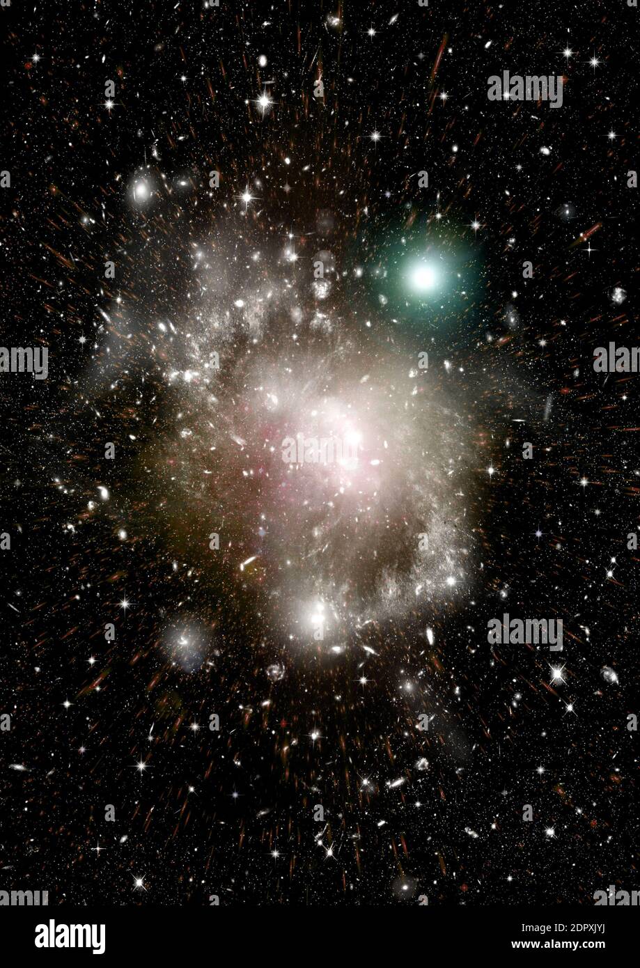 Stars, dust and gas nebula in a far galaxy. Elements of this image ...