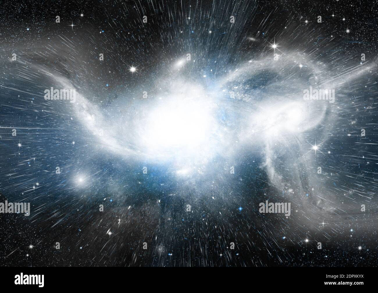Stars, dust and gas nebula in a far galaxy. Elements of this image ...