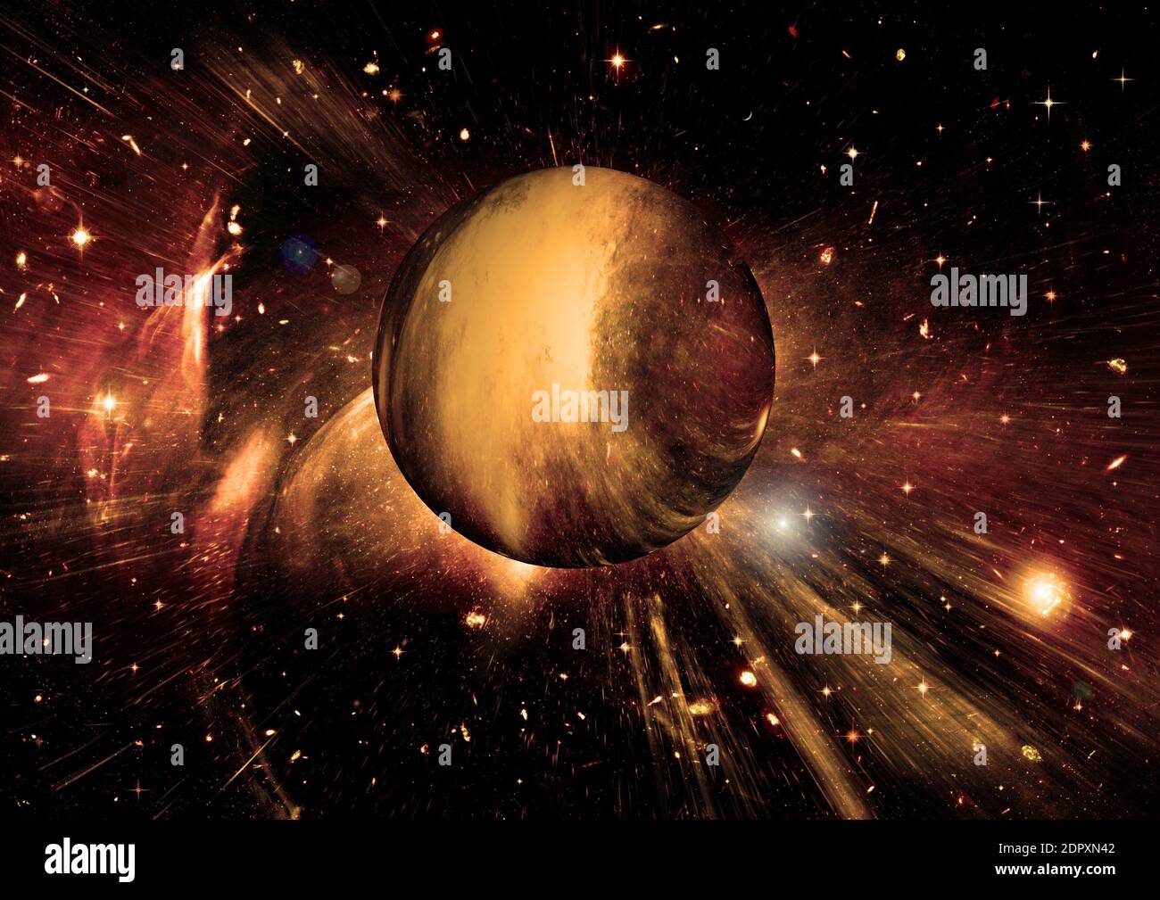 Stars, dust and gas nebula in a far galaxy. Elements of this image ...