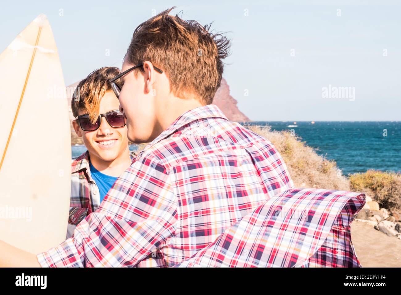 Standing against wind two people hi-res stock photography and images ...