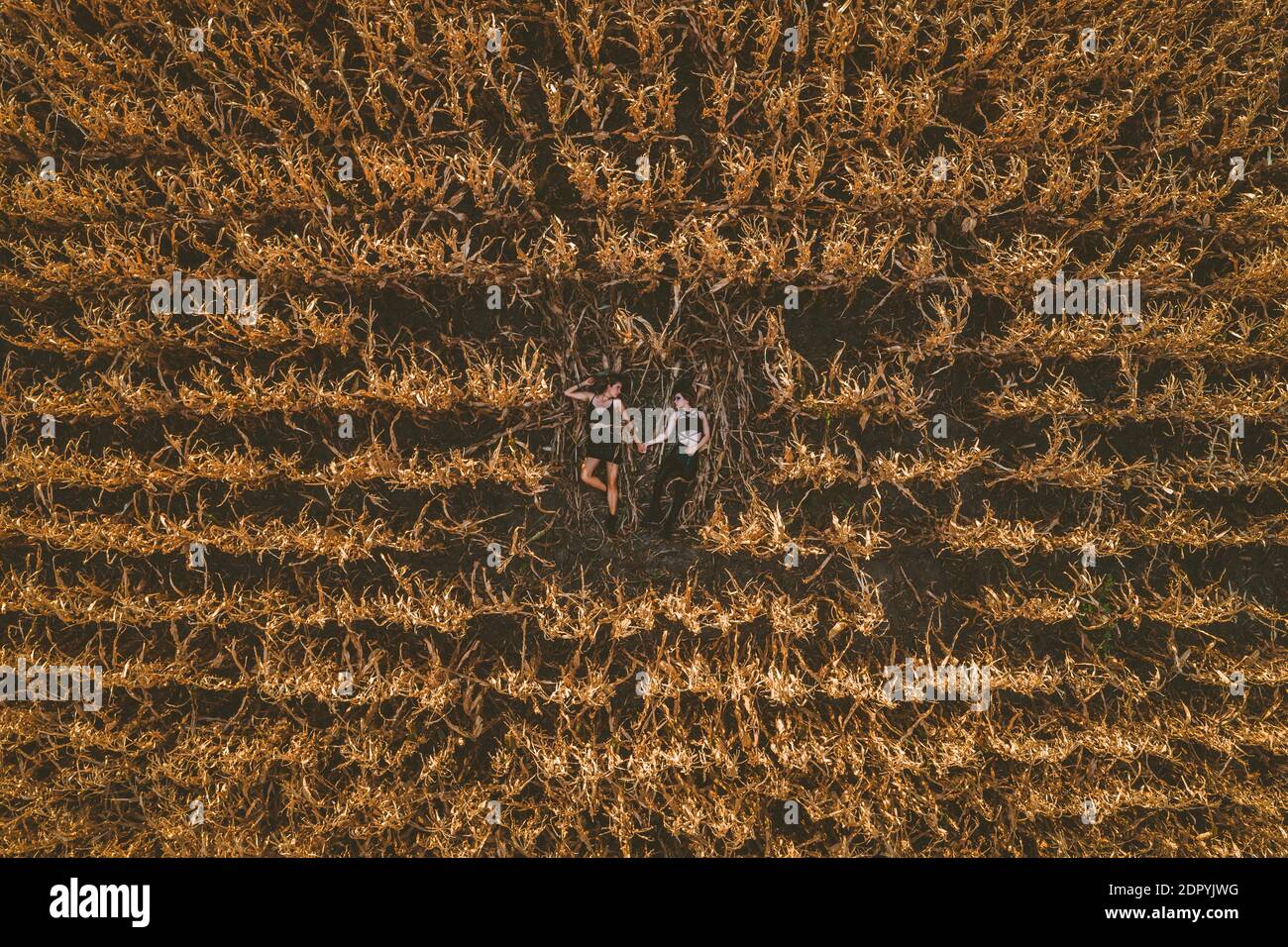 Two women lying aerial view hi-res stock photography and images - Alamy