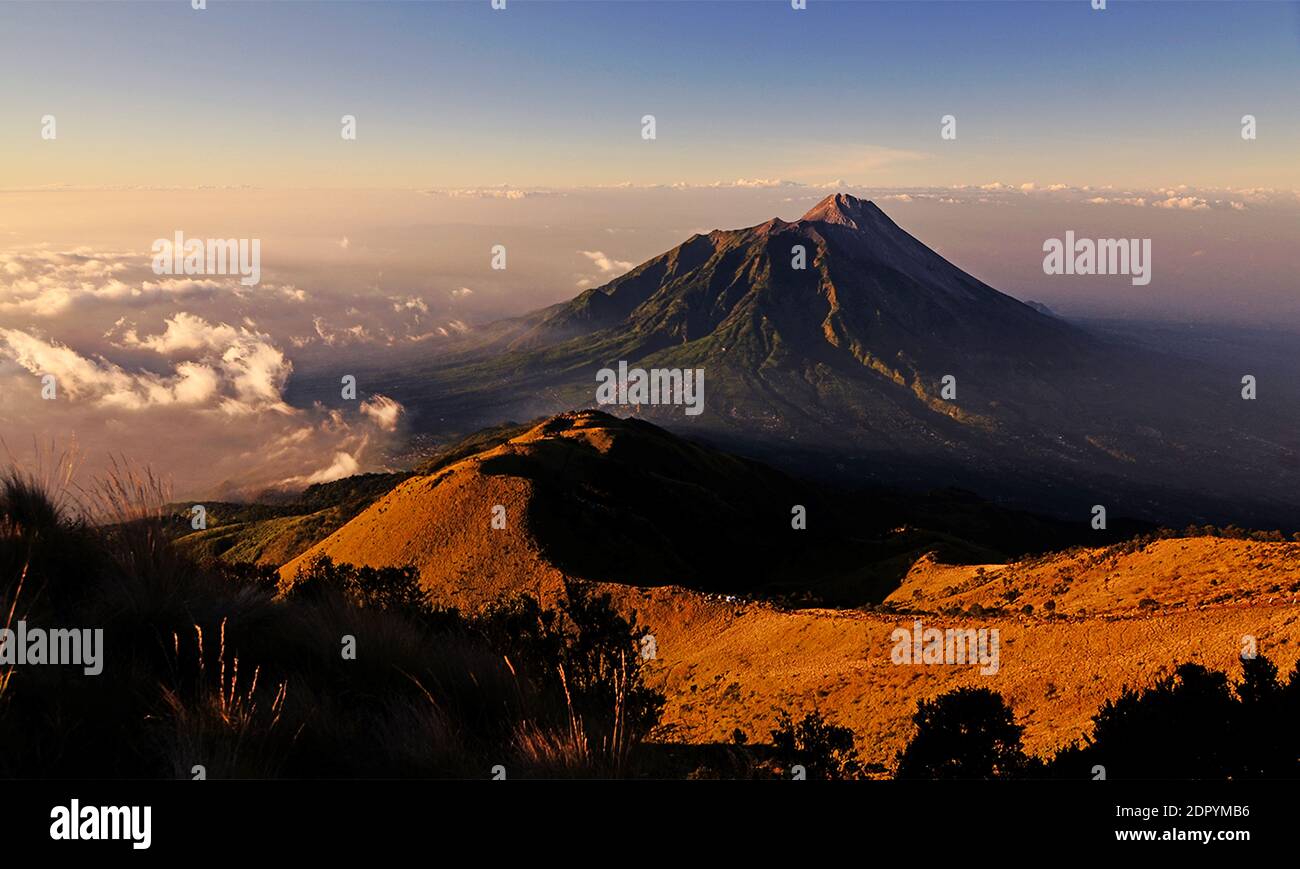 Crater of mount merapi hi-res stock photography and images - Alamy
