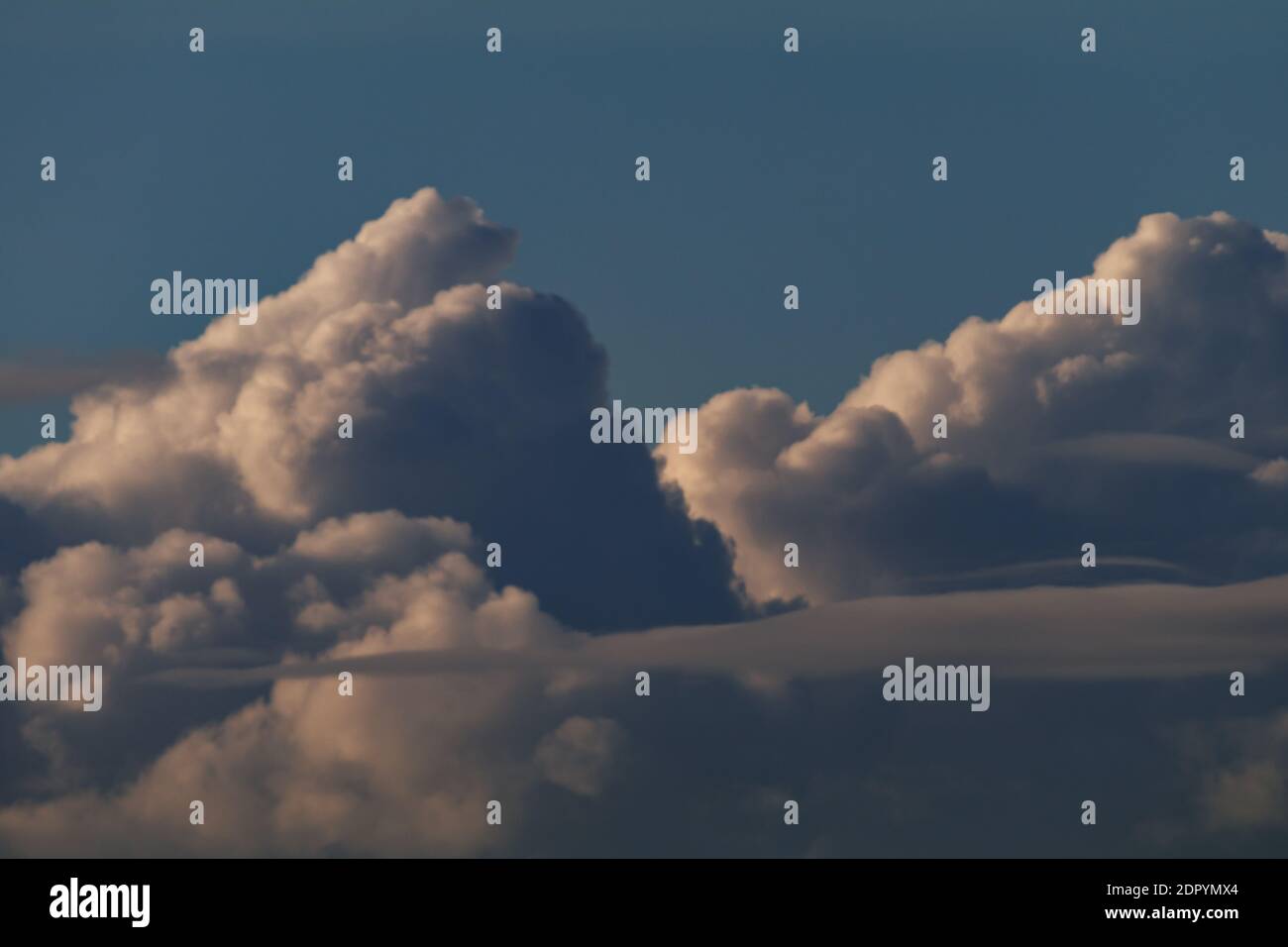 Cumulus clouds taken from the lounge window western court Stock Photo ...