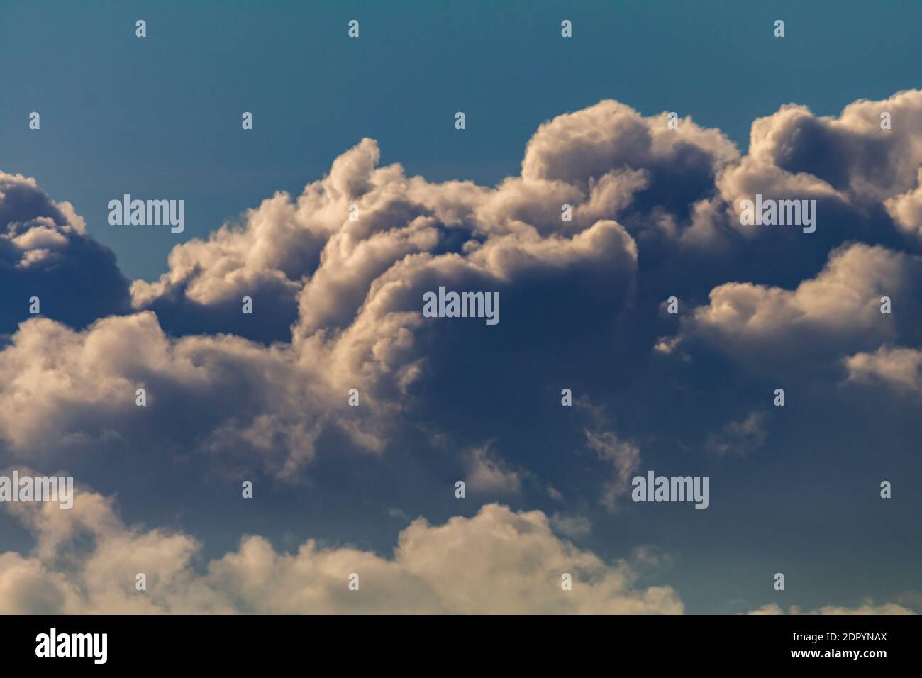 Cumulus clouds taken from the lounge window western court Stock Photo ...