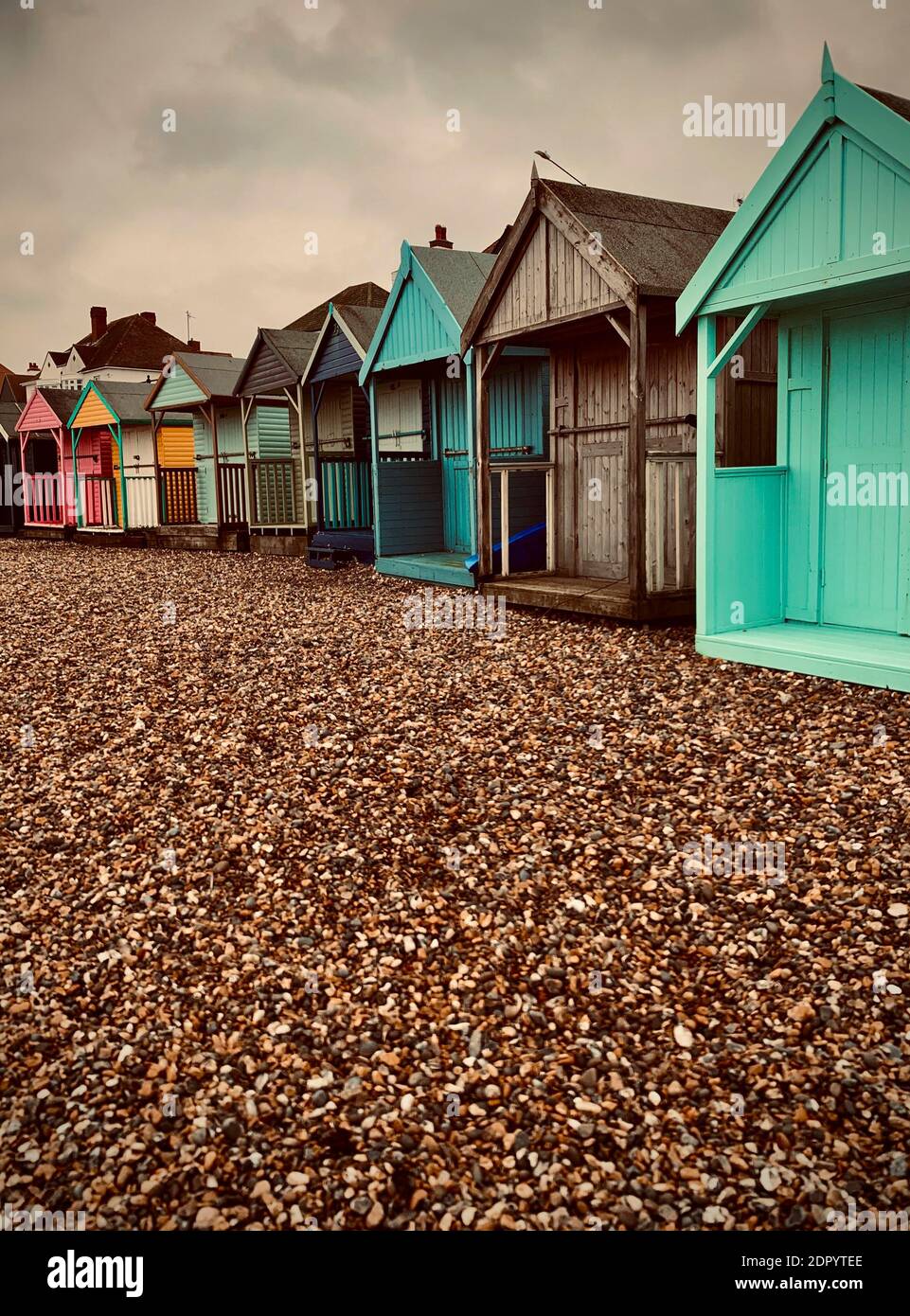 Bathing huts on the beach of Herne Bay, Great Britain Stock Photo - Alamy