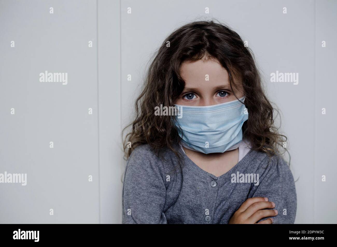 Girl with mouth mask Stock Photo - Alamy