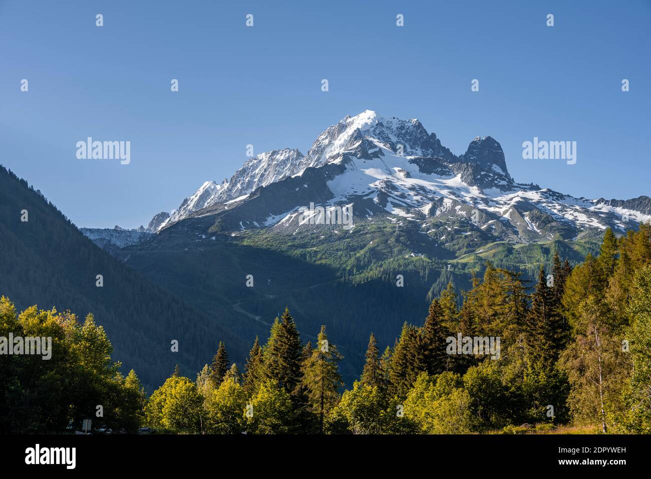 Mountain, summit of the Aiguille Verte, Chamonix, Haute-Savoie, France ...