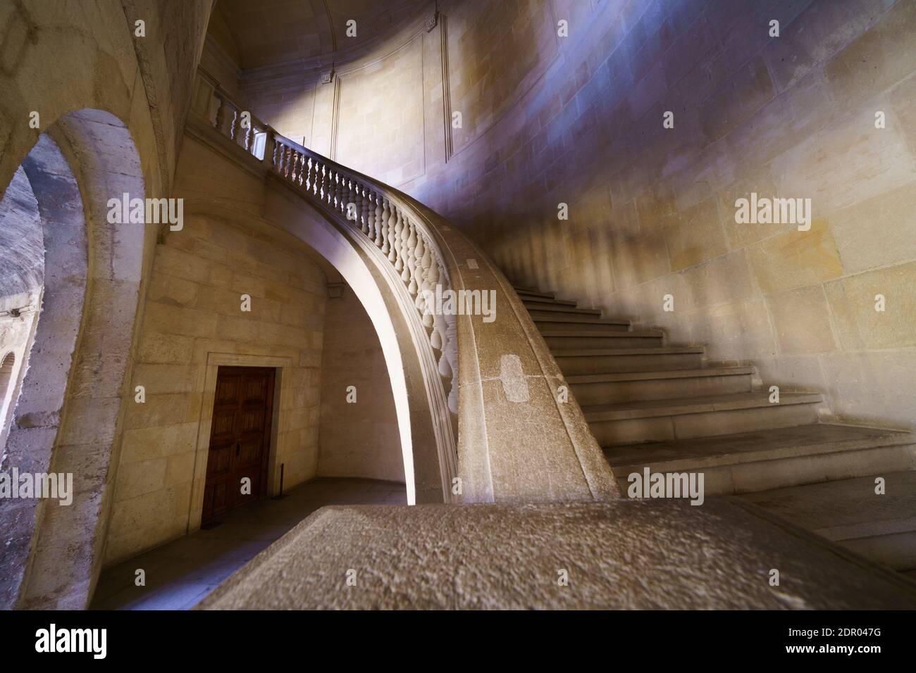 Staircase in the Palace of Carlos V in the Alhambra in Granada Stock ...
