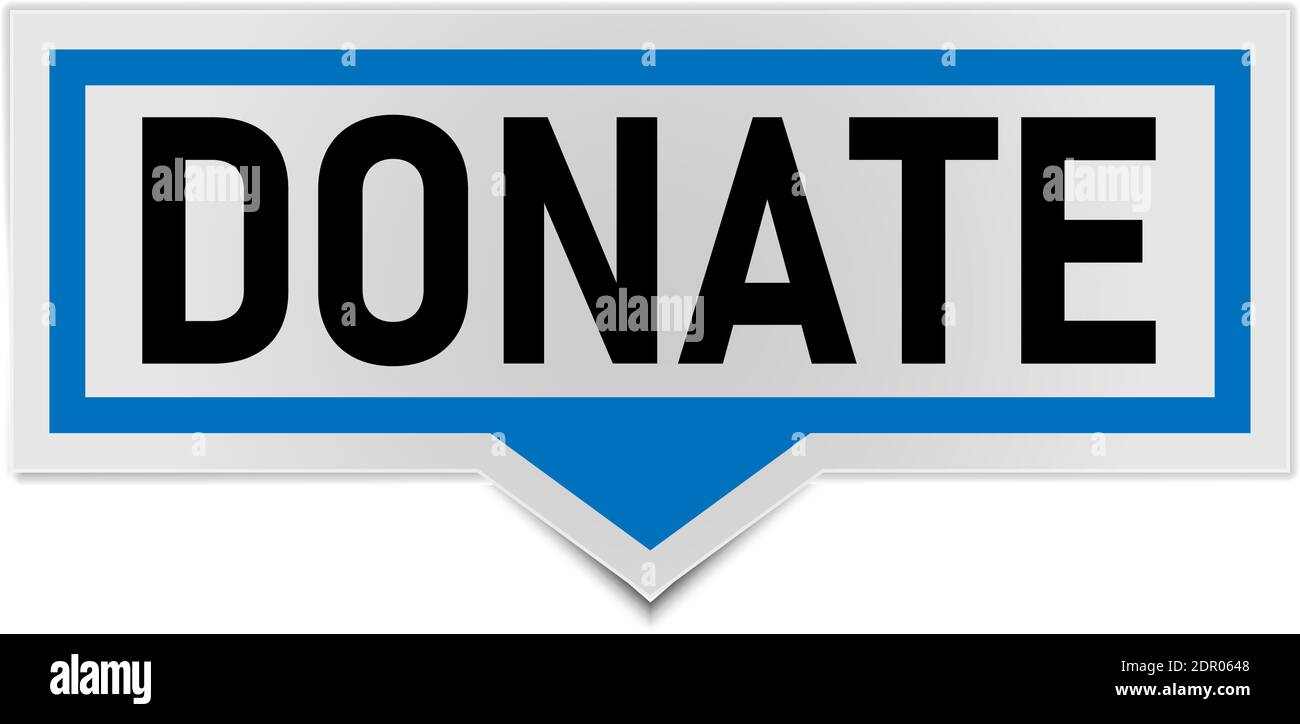 Donate vector banner tag donate sign on white Stock Vector Image & Art ...