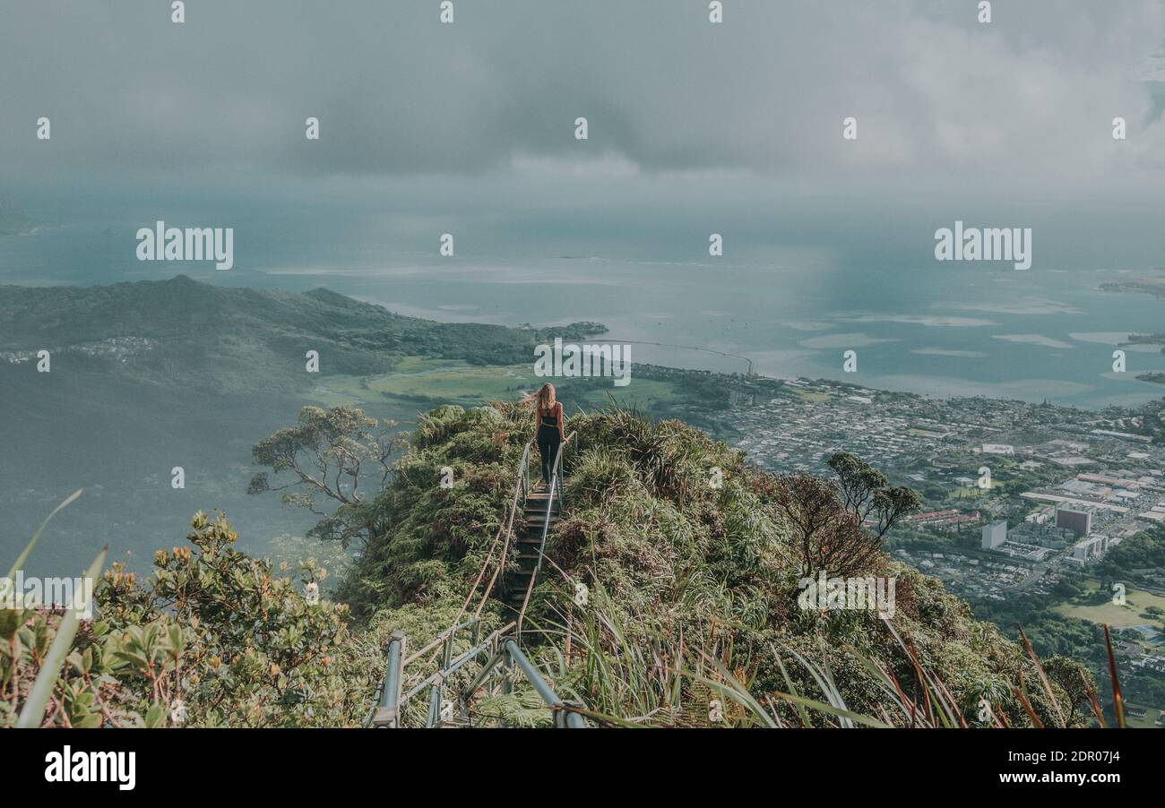 Stairway to heaven oahu hawaii hi-res stock photography and images - Alamy