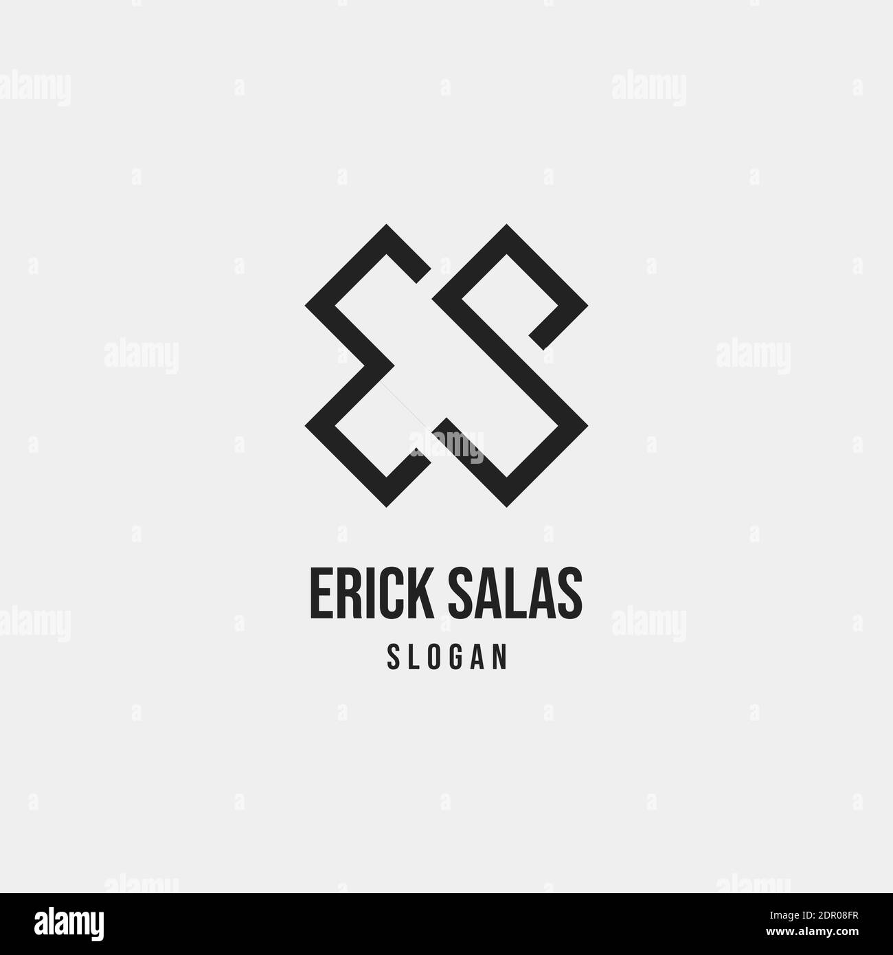 Simple Modern Letter ES E S Monogram Logo Vector Template suitable for ...