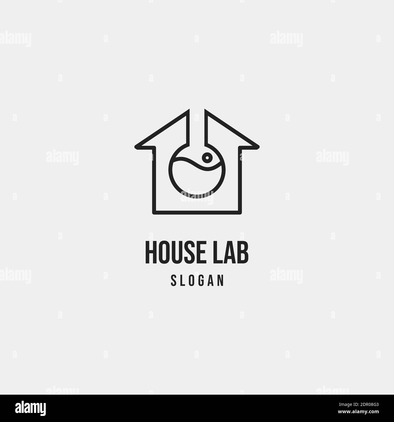 House and Laboratory Logo Icon Vector Template suitable for Laboratory ...