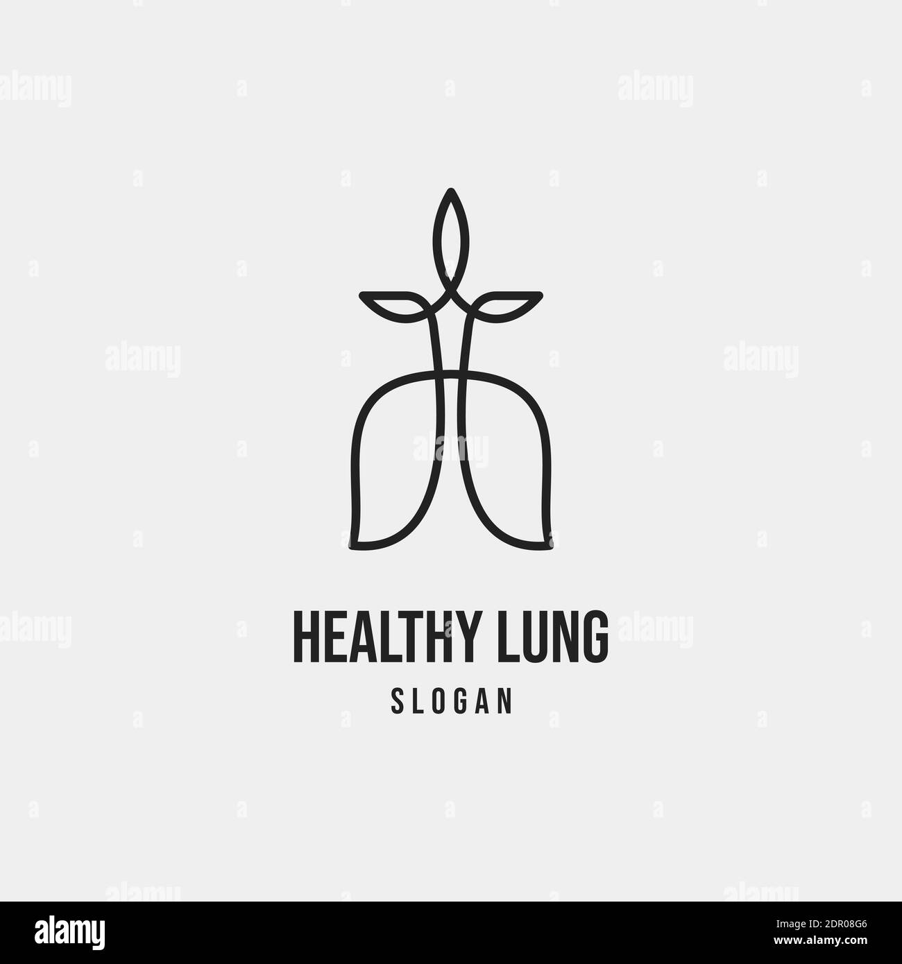 Unique Healthy Lung Line Logo Vector Template suitable for lungs clinic ...