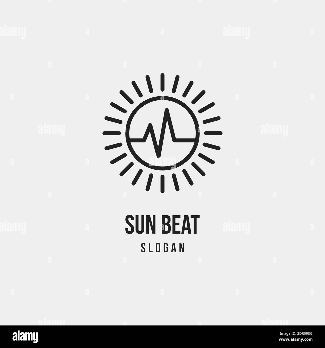 Morning Sun Beat Energy Logo Vector Template suitable for vintage or ...