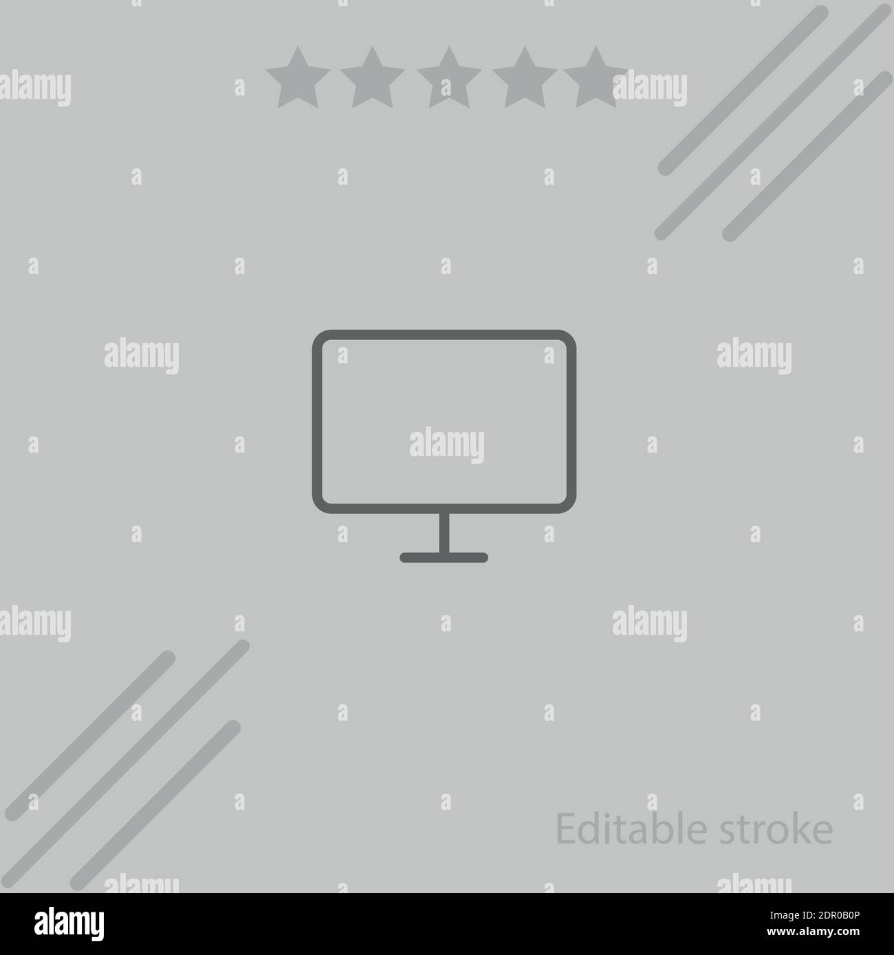 flat screen monitor vector icon modern simple vector illustration Stock ...