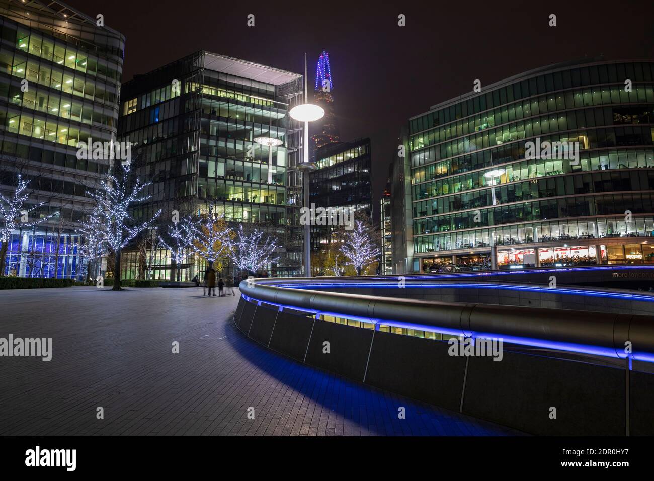 More London Place with festive lights, London, England Stock Photo - Alamy