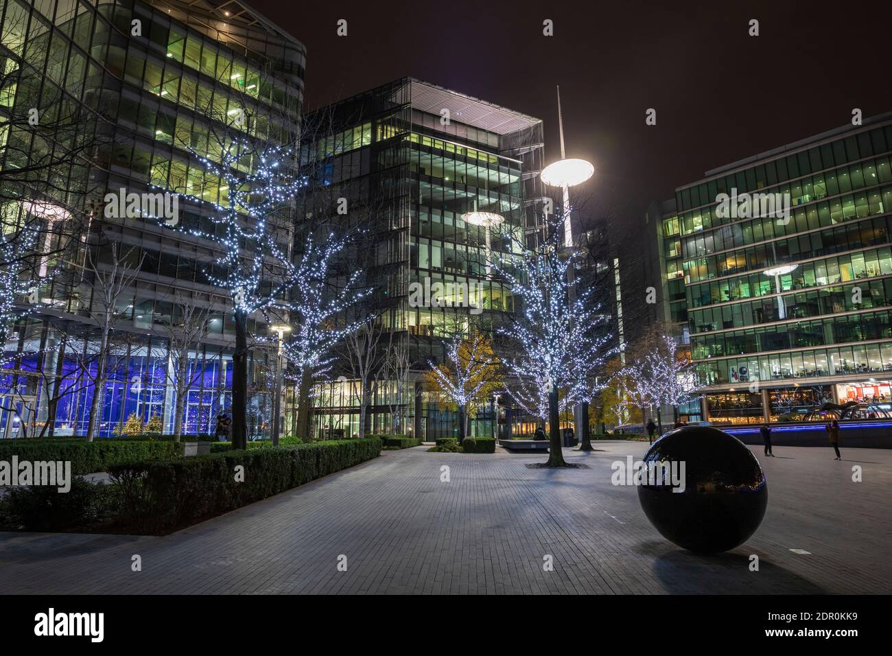 More London Place with festive lights, London, England Stock Photo - Alamy