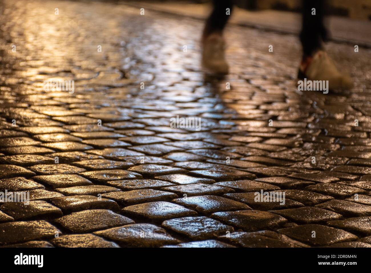 Silhouette on cobblestone hi-res stock photography and images - Alamy
