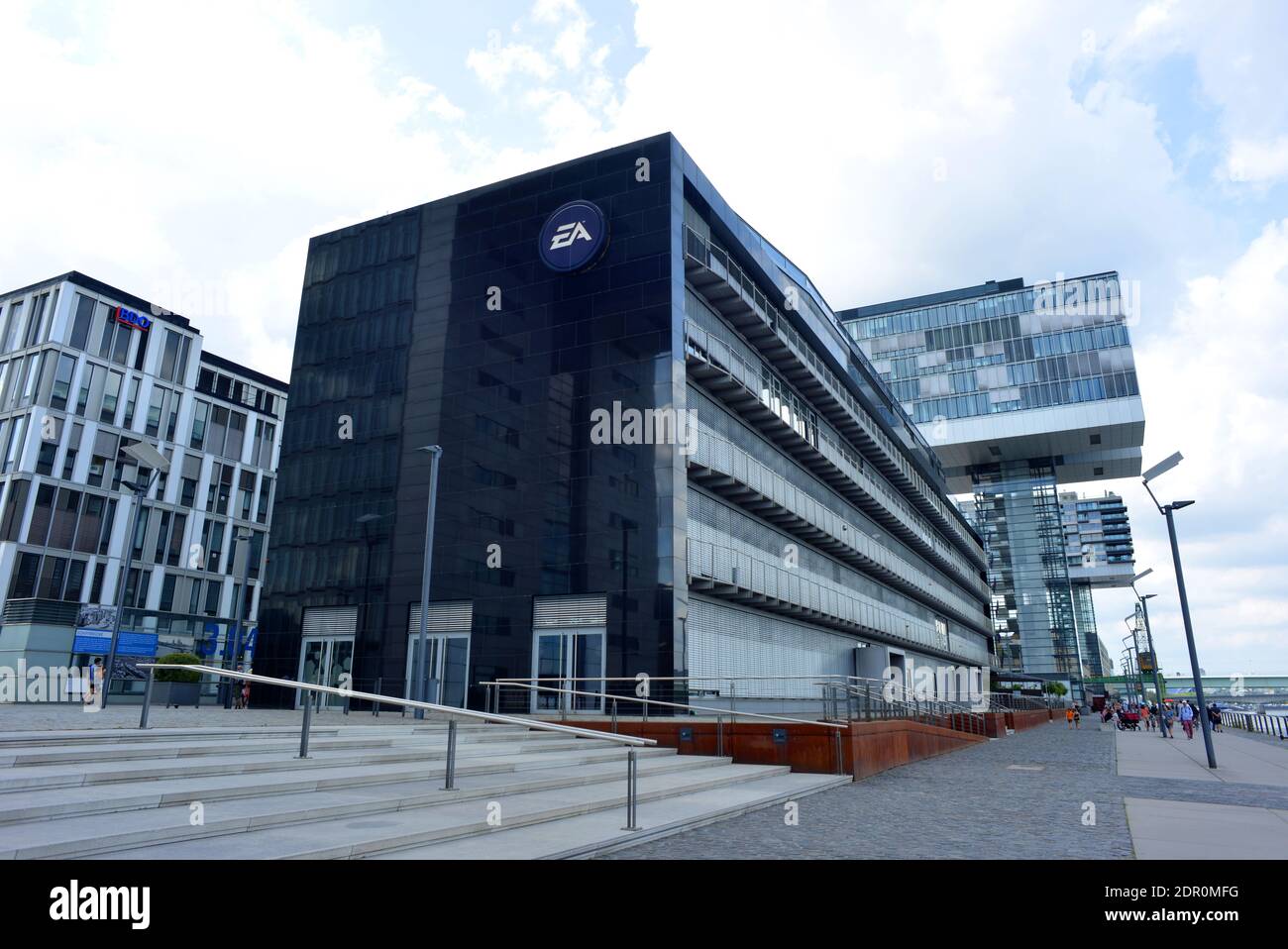 Cologne, Germany 08-02-2020 business buildings crane houses and ...
