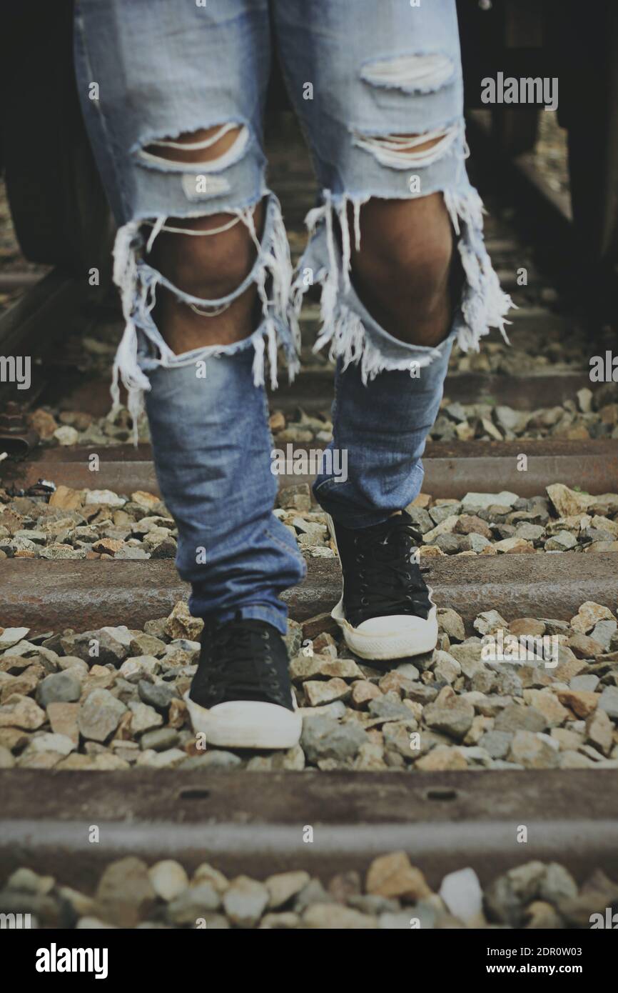 Feet railroad hi-res stock photography and images - Alamy