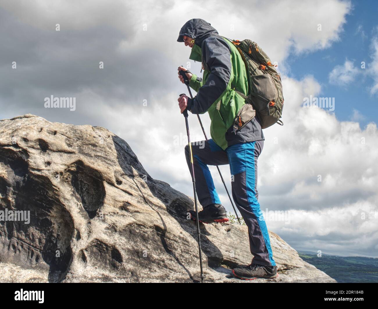 Climbing over ledge hi-res stock photography and images - Alamy