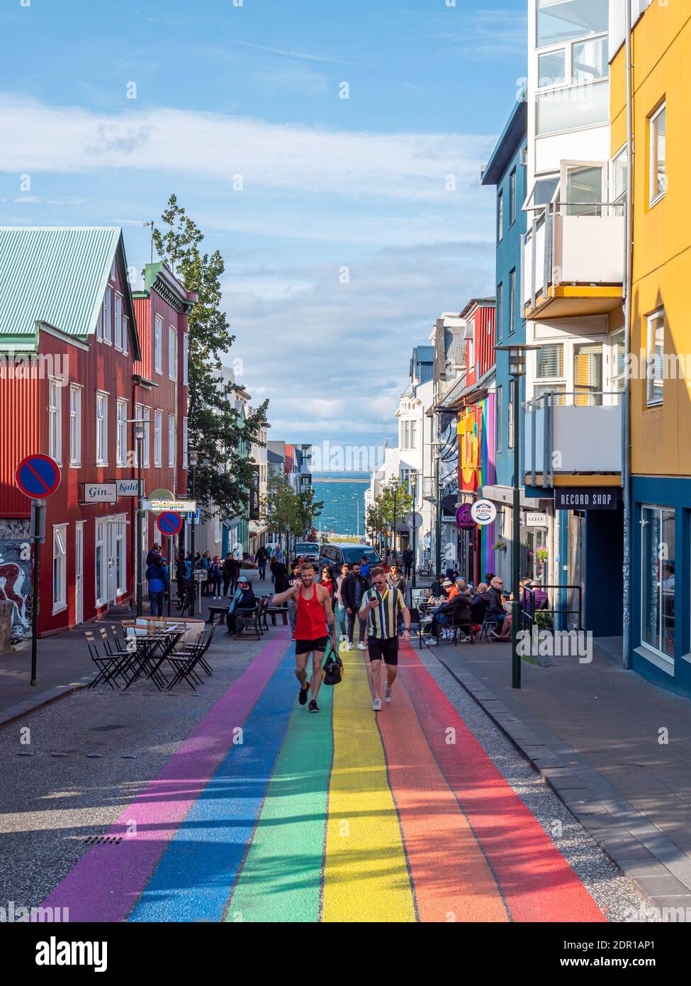 Reykjavik main street city iceland hi-res stock photography and images ...