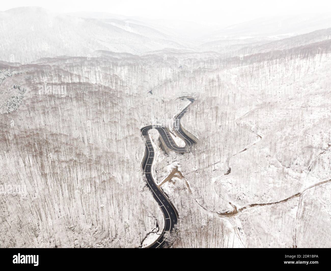 Aerial view winding road black forest hi-res stock photography and ...