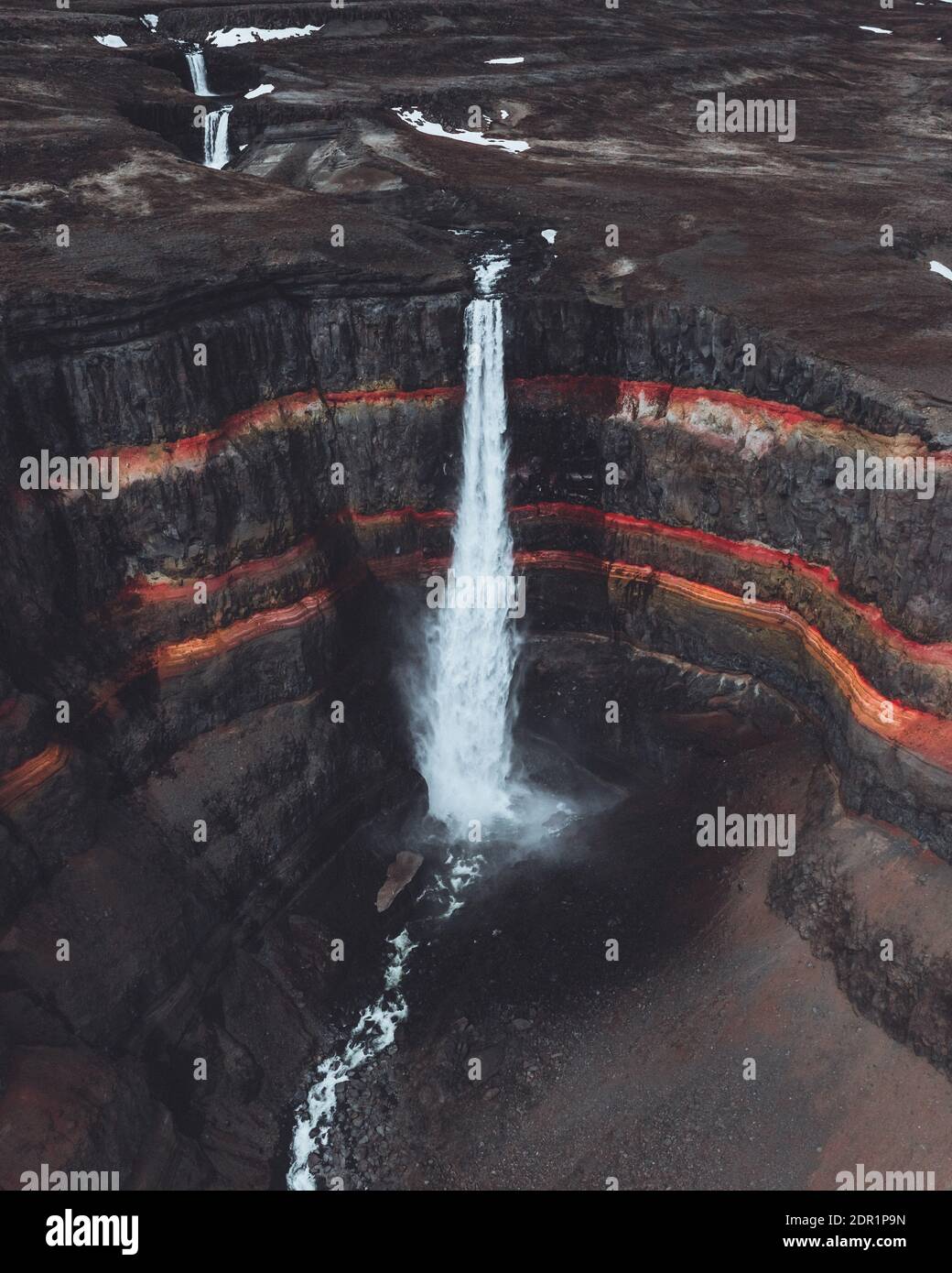 Aerial View Of Waterfall Stock Photo - Alamy