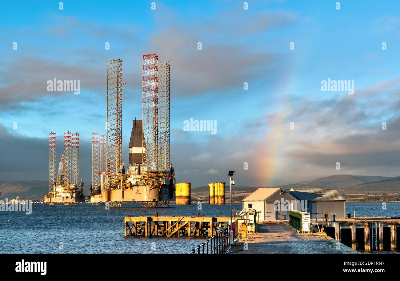 CROMARTY BLACK ISLE PENINSULAR SCOTLAND RAINBOW COLOURS AND OIL ...