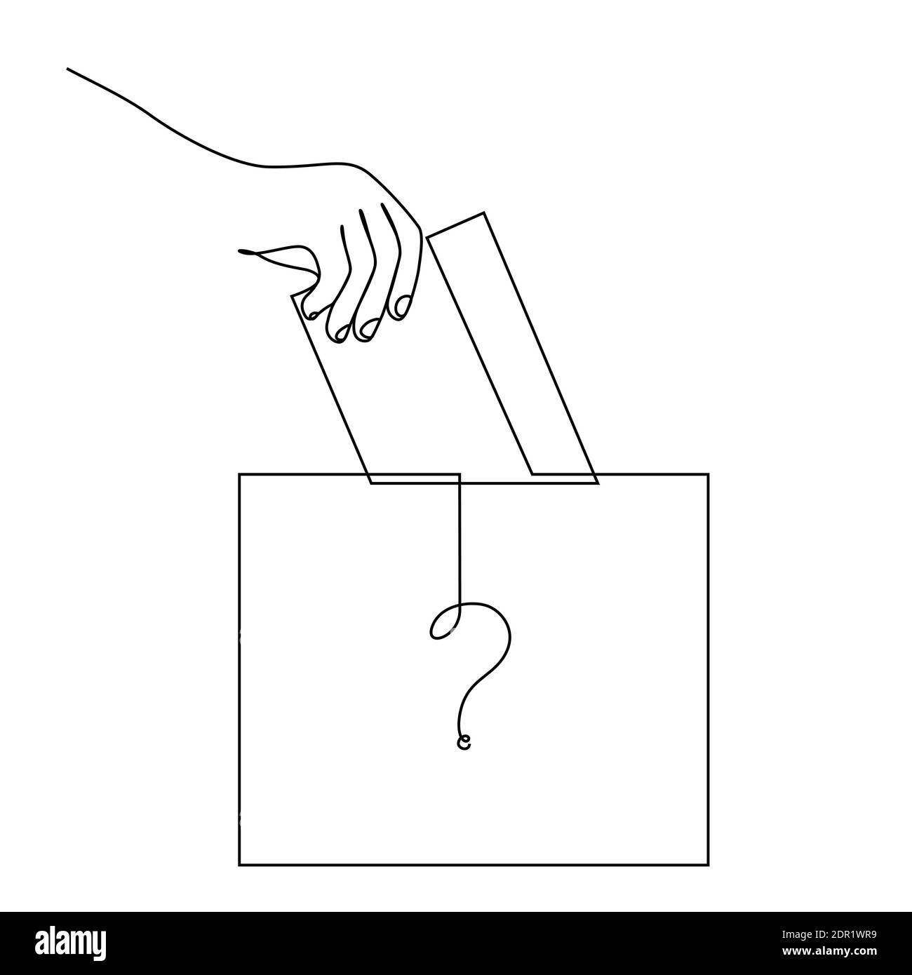 Voting form in hand Black and White Stock Photos & Images - Alamy