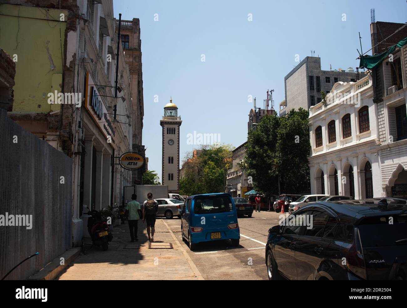 The Lighthouse Clock Tower in Fort, Colombo in Sri Lanka Stock Photo ...