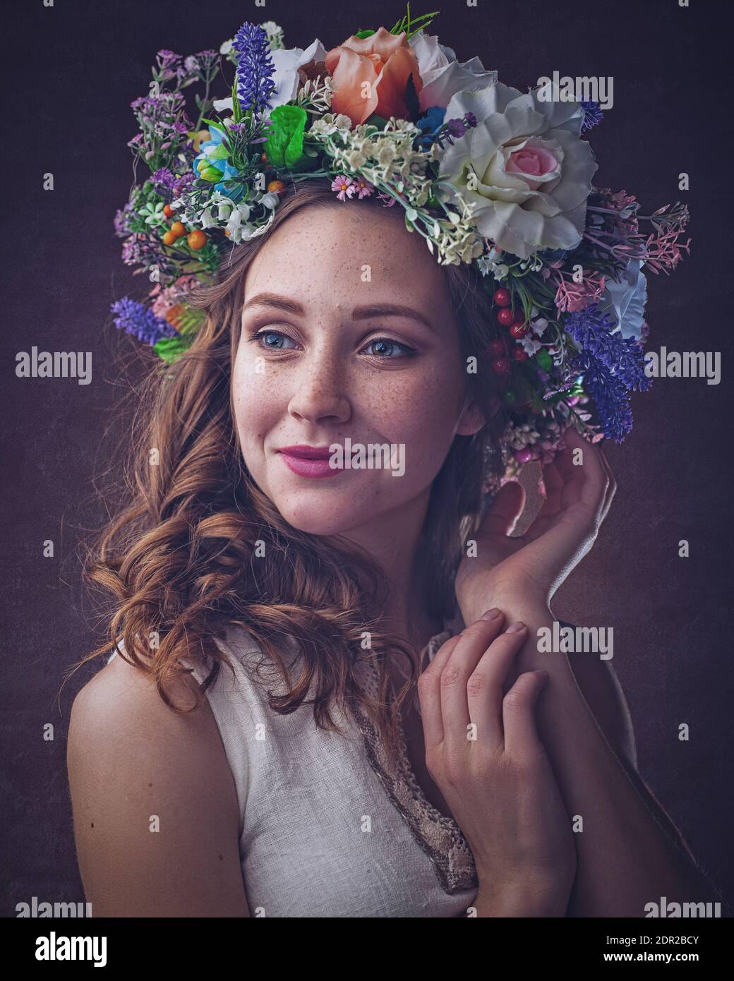 Fashion model wearing rose hi-res stock photography and images - Alamy