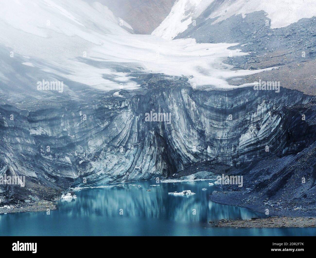 Aerial View Of Frozen Lake Stock Photo - Alamy