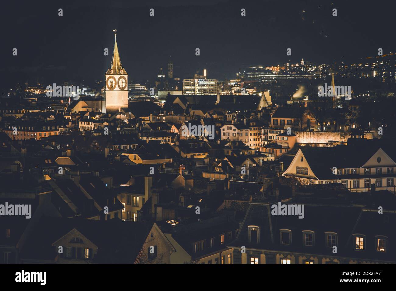 Night time views of Zurich, Switzerland from ETH Zurich Stock Photo - Alamy