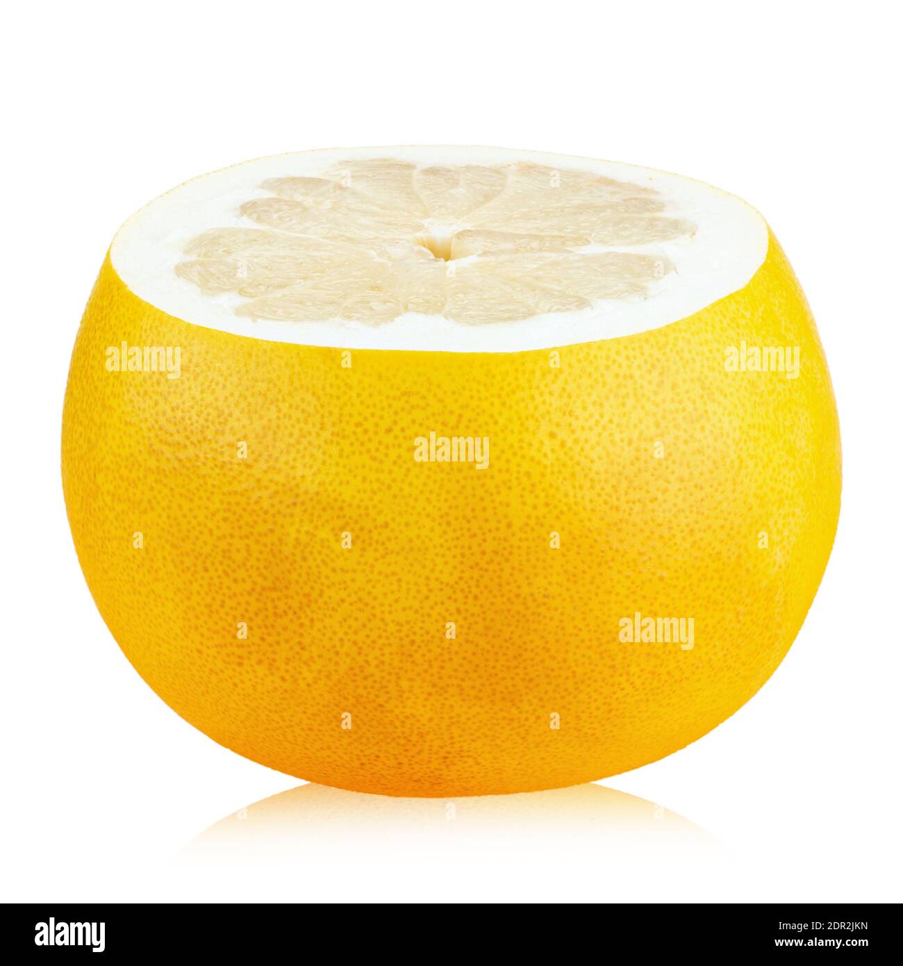 Fresh half pomelo citrus fruit isolated on white background. File ...