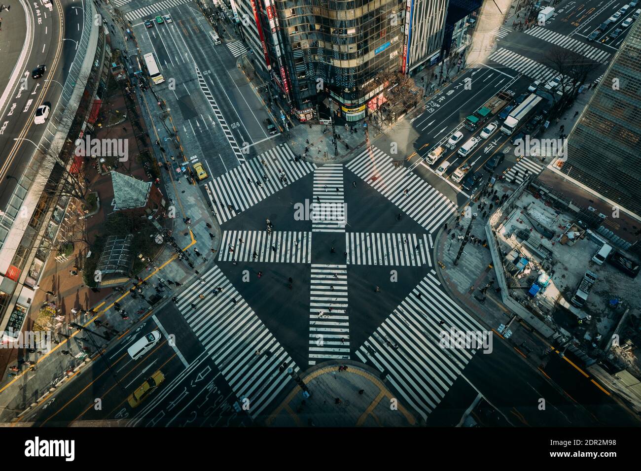 Aerial View Of Roads Intersection In City Stock Photo - Alamy