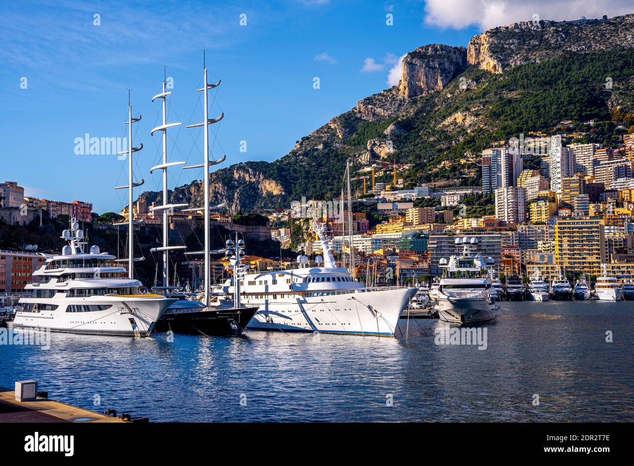 Monte-Carlo, Monaco 29.11.2020 Main marina of Monte Carlo with luxury ...