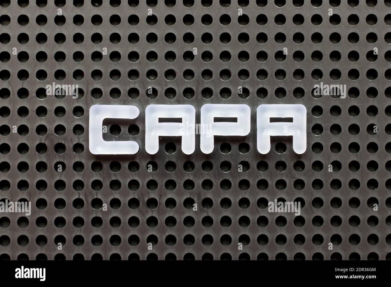 White color letter in word CAPA (abbreviation of corrective action and ...