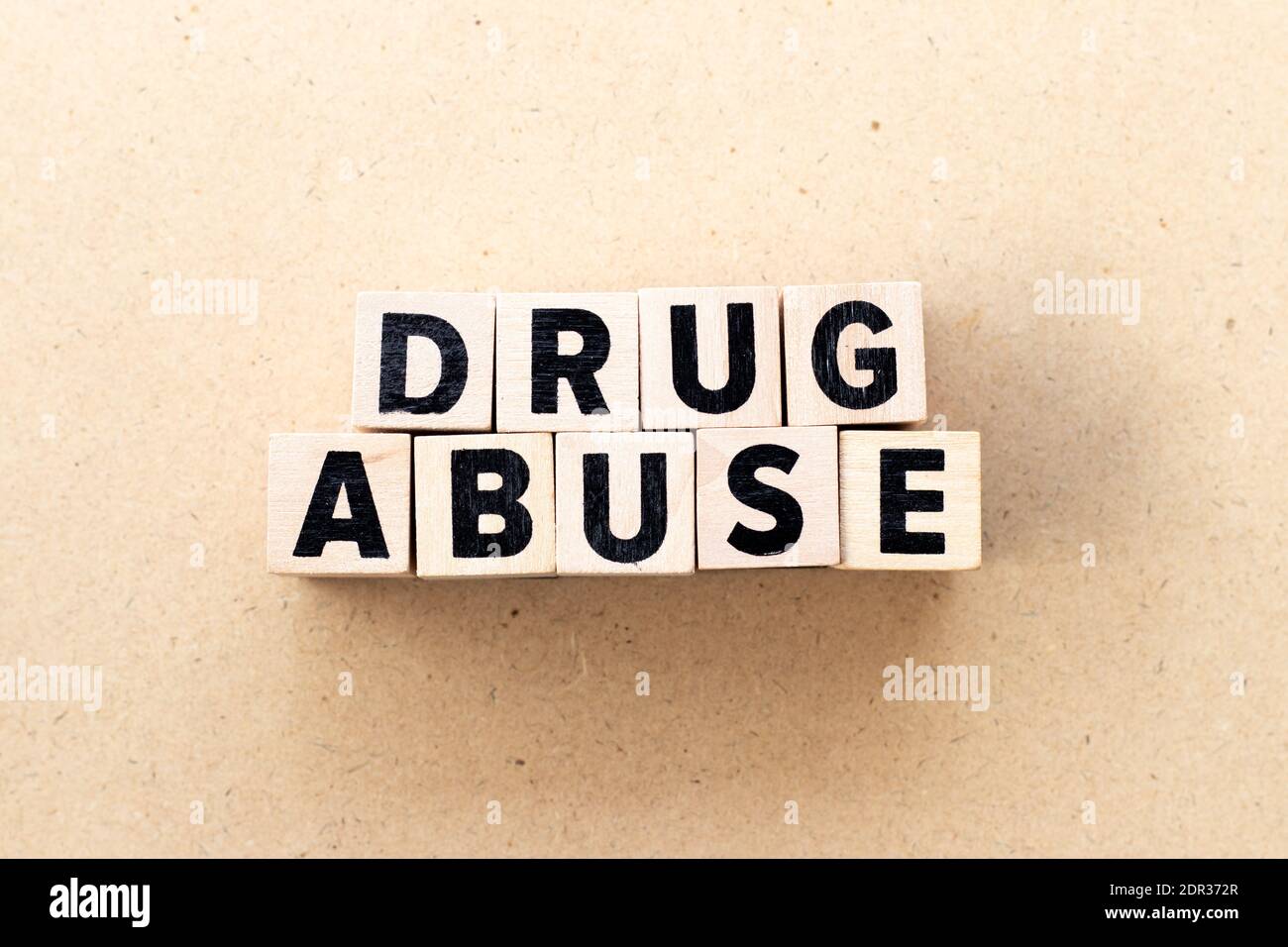 Alphabet letter block in word drug abuse on wood background Stock Photo ...