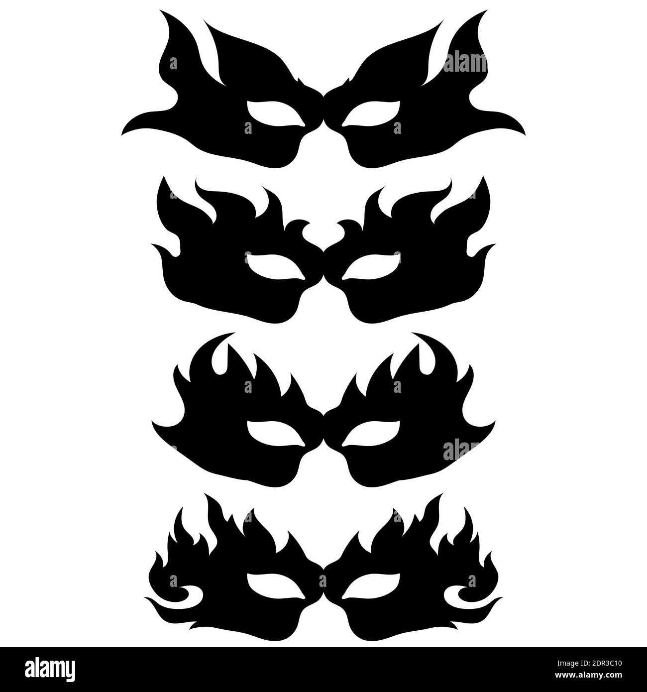 Set of Mask Icons Isolated on White Background Stock Vector Image & Art ...