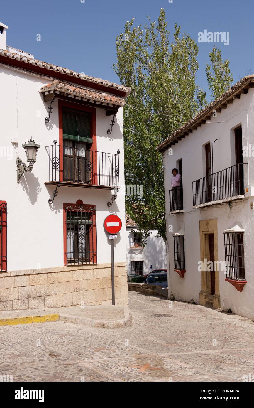 Traditional Street in Ronda, Spain Stock Photo - Alamy
