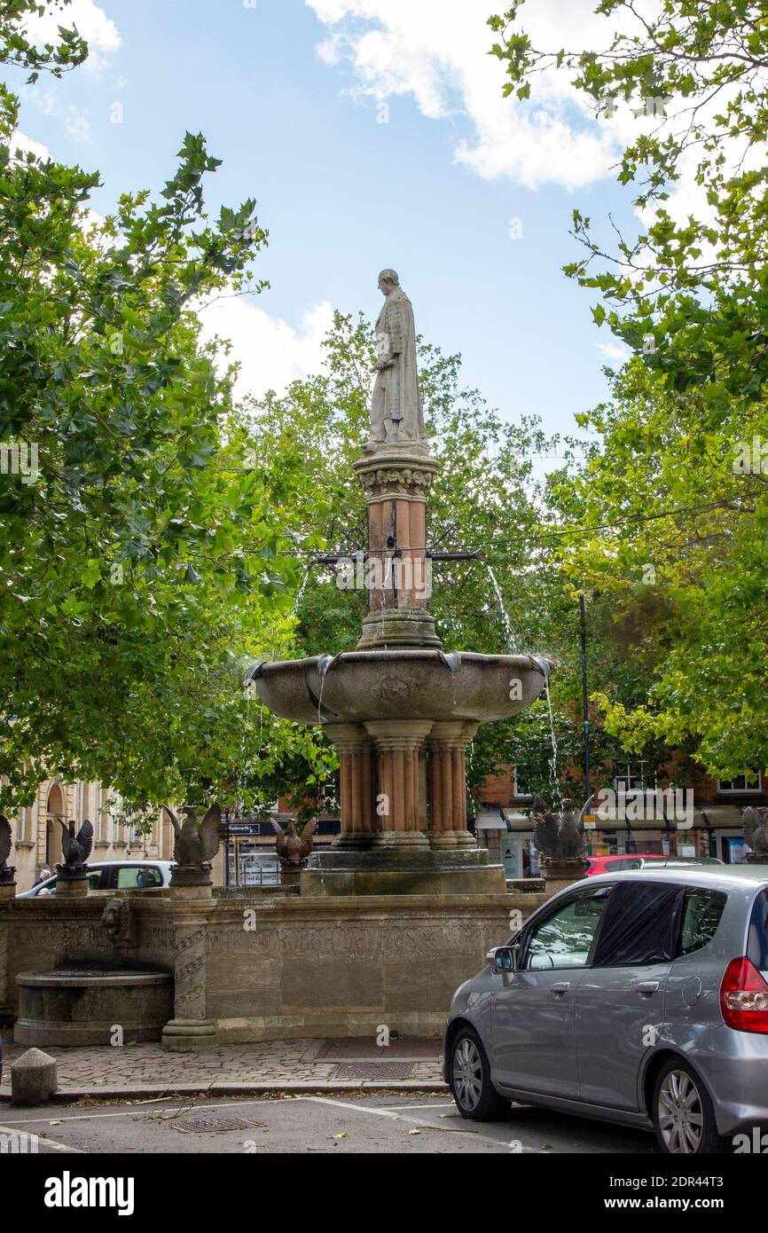 DEVIZES, WILTSHIRE, UK, August 25 2020. The town square with The Market ...
