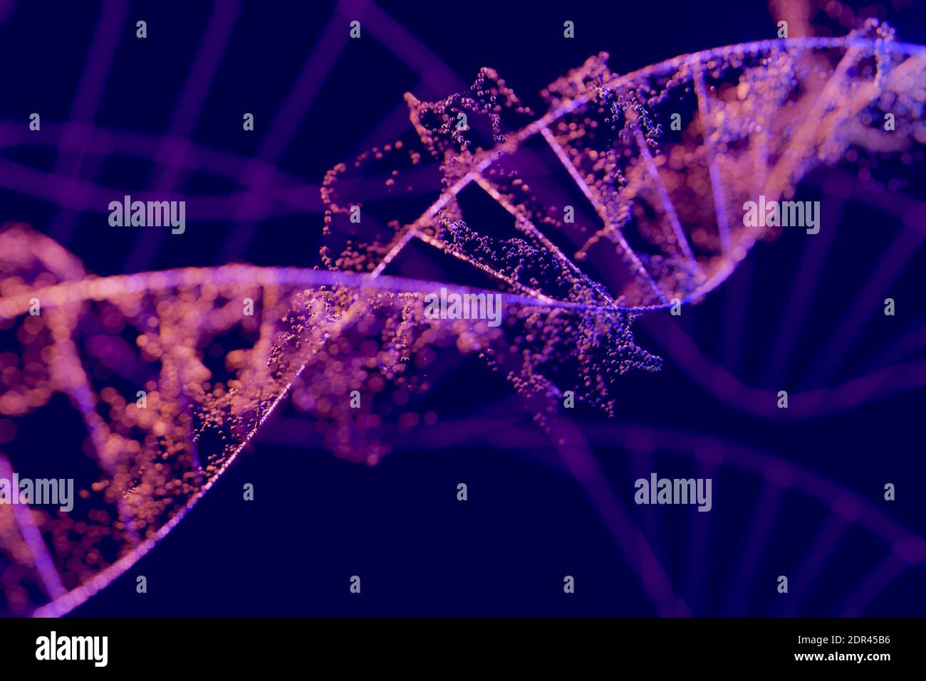 DNA complex spiral structure , medical, science, genetic biotechnology ...